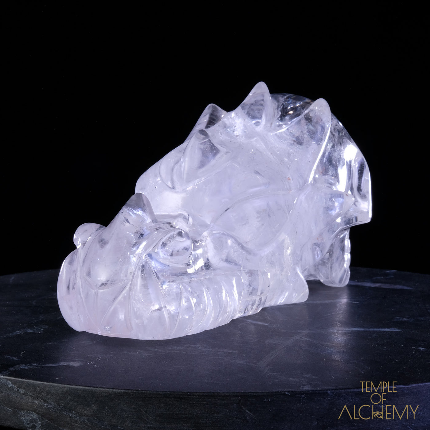 Citrine Dragon Crystal Skull by Leandro Souza - Temple of Alchemy