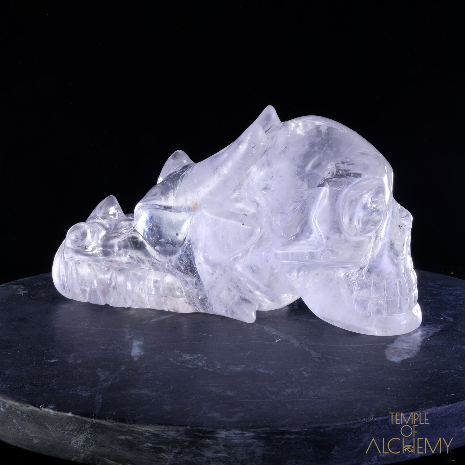 Citrine Dragon Crystal Skull by Leandro Souza - Temple of Alchemy